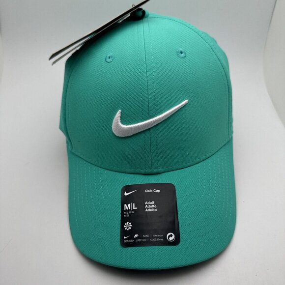 Nike | Accessories | Nike Club Hat Cap Teal Blue Adults Ml Swoosh Strap ...
